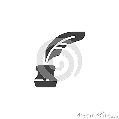 Quill And Ink Bottle Vector Icon | CartoonDealer.com #157449007