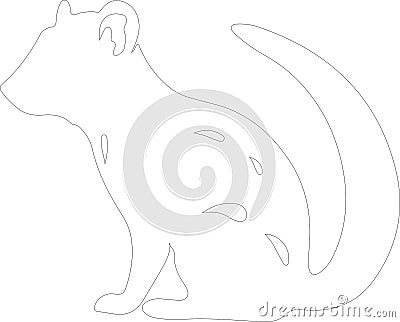 Quoll Outline Silhouette Generative Ai Cartoon Vector | CartoonDealer ...
