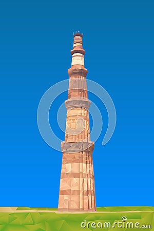 Qutub Minar Cartoon Vector | CartoonDealer.com #39770363