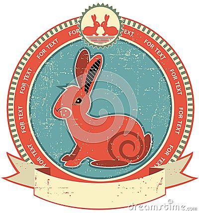 Rabbit Label Royalty Free Stock Images - Image: 23170309