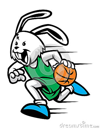 Rabbit Play Basketball Stock Photo - Image: 35695470
