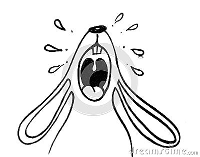 Rabbit Screaming And Crying Royalty-Free Stock Photography ...