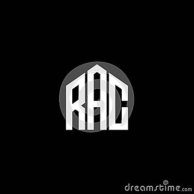 RAC Letter Logo Design On BLACK Background. RAC Creative Initials ...