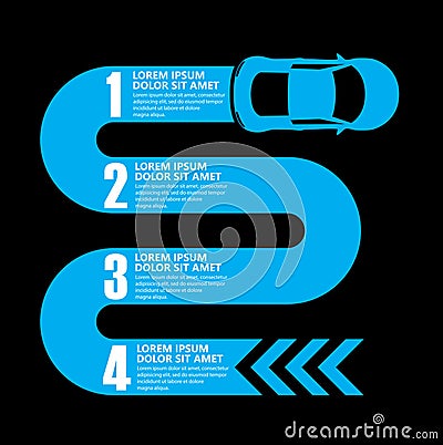 Race Car Infographics Cartoon Vector | CartoonDealer.com #55587057