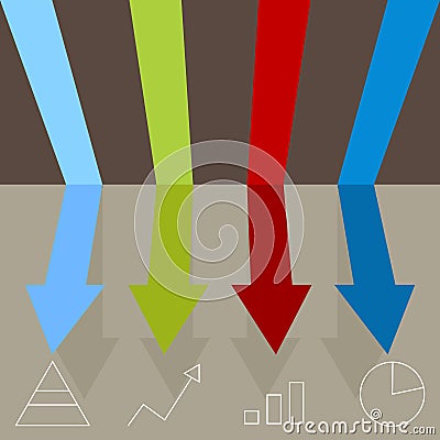 Racing Arrows Chart Cartoon Vector | CartoonDealer.com #50006941