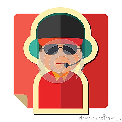 Racing Marshal. Vector Illustration Decorative Design | CartoonDealer ...