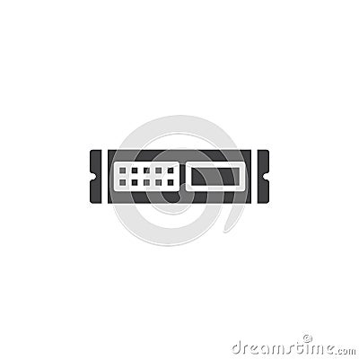 Rack Unit, Server Icon Vector, Filled Flat Sign, Solid Pictogram ...