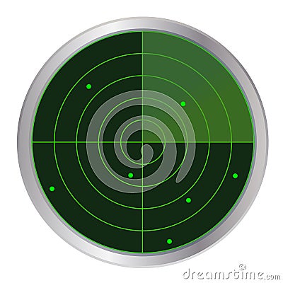 Radar Button Cartoon Vector | CartoonDealer.com #21244133