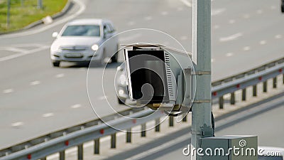 Radar Speed Control Camera and Signs on the Road Stock Video - Video of ...