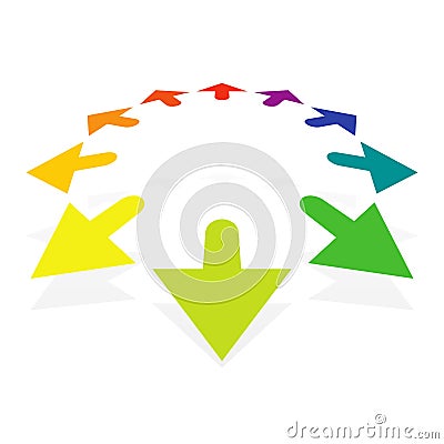 Radial, Circular Arrows For Enlarge, Expand Themes. Alignment, Align ...