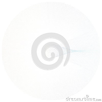 Radial Element With Random Dots, Circles, Rings As Particles. Diffusion ...