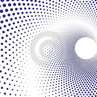 Radially Circulating Dot Matrix Pattern. Vector Illustration ...