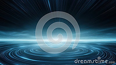 Radiant Light Rays Emanating From A Deep Blue Vortex, Stunning Visual ...