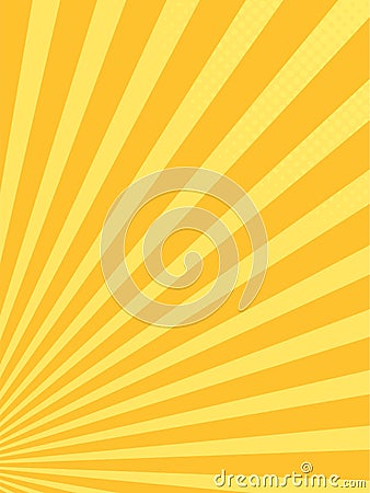 Radiating From The Bottom Left Corner, A Vibrant Yellow Sunburst ...