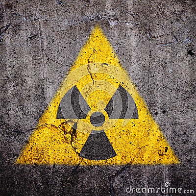 Radioactive Atomic Ionizing Radiation Danger Warning Symbol In ...