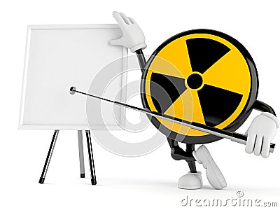 Radioactive Character With Blank Whiteboard Stock Illustration ...