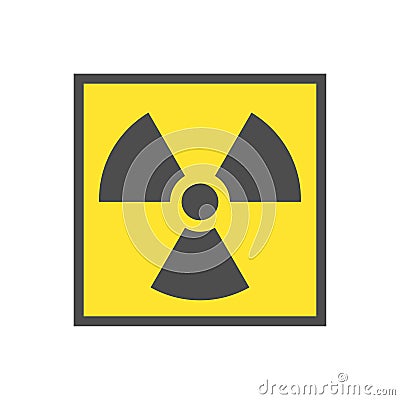 Radioactive Warning Yellow Triangle Sign. Radioactivity Warning Vector ...