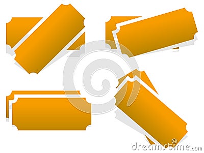 Raffle Ticket Symbols. Set Of 4 Version Vector Illustration ...