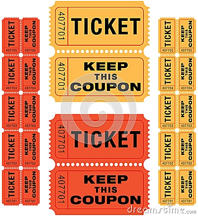 Raffle Tickets Cartoon Vector | CartoonDealer.com #3300927