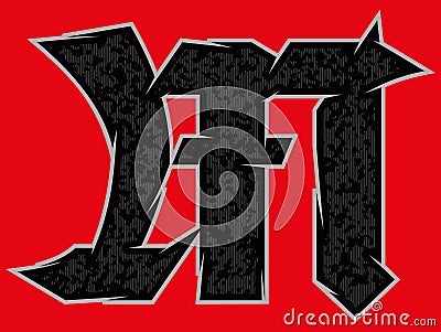 Ragged Gothic Vector Letter.Art Font. | CartoonDealer.com #223174864