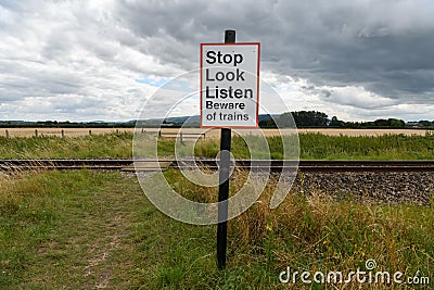 Railroad Crossing Safety Sign Royalty-Free Stock Photography ...