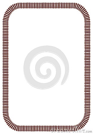 Railroad Track Border Vector Illustration | CartoonDealer.com #27806630