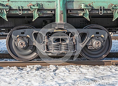 A Railway Bogie On The Rails. Stock Image | CartoonDealer.com #212929165