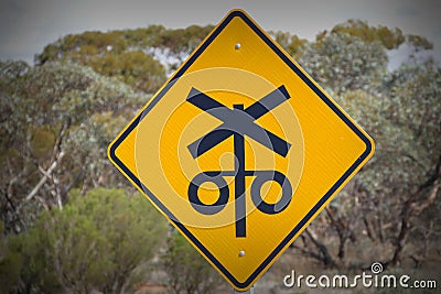 Railway Crossing Sign Stock Image | CartoonDealer.com #87577291