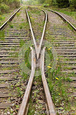 Railway Intersection. Choosing The Right Path Royalty-Free Stock ...