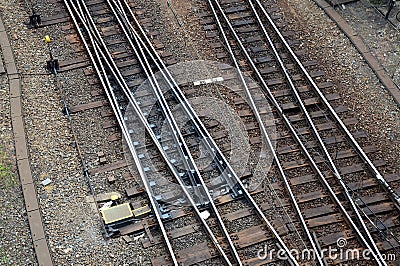 Railway Rails, Network Lines Changing, Train Royalty Free Stock Images ...