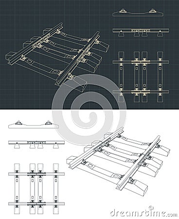 Railway Track Drawings Vector Illustration | CartoonDealer.com #202860548