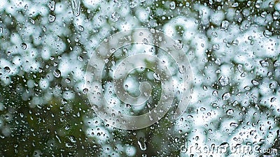Rain Drops on the Outside Mirror with Blurred Background and Bokeh ...