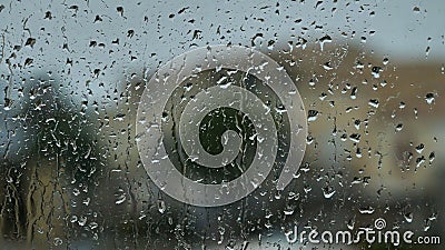 Rain Storm Against the Window Stock Video - Video of glossy, water ...