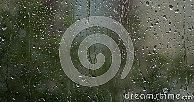 Rain Storm Against the Window Stock Video - Video of glossy, water ...