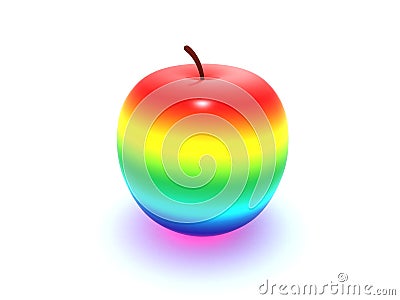 Rainbow Apple Royalty Free Stock Images - Image: 18011389