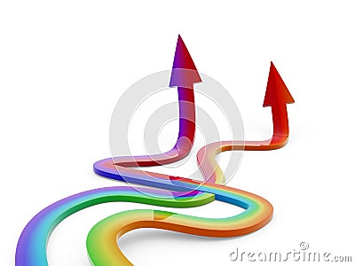 Rainbow Arrow Stock Image - Image: 24819901