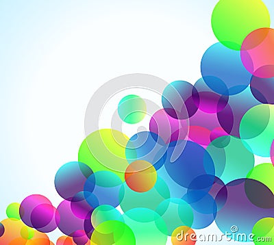 Rainbow Bubbles Background For Elegant Flyers Vector Illustration ...