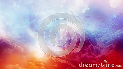Rainbow Color Sky and Clouds Animation, Multi Color Sky and Clouds ...