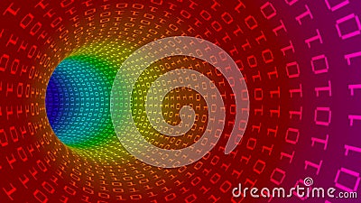 Rainbow data stream loop stock footage. Video of communication - 40041782