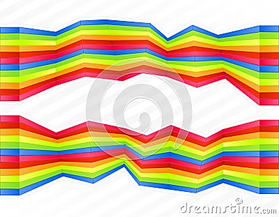 Rainbow Disjointed Wall Stripes Cartoon Vector | CartoonDealer.com #6454975