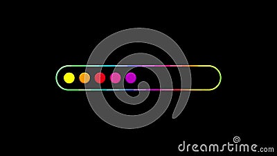Rainbow Dots Loading Bar, Loopable Animation with Alpha Channel Stock ...