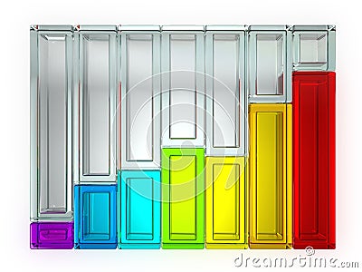 Rainbow Graph Isolated Stock Image | CartoonDealer.com #7394845