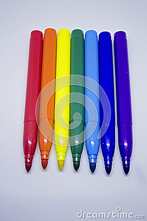 Rainbow Markers Stock Image | CartoonDealer.com #101960311