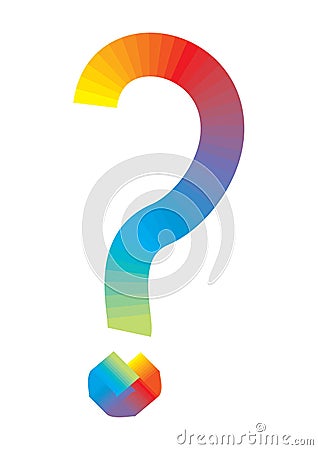 Rainbow Question Mark - Vector | CartoonDealer.com #6310009