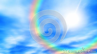 Rainbow in the Sky Seamless Loop Stock Video - Video of spectrum, loop ...
