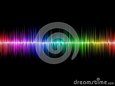 Rainbow Soundwave With Black Background Stock Image | CartoonDealer.com ...