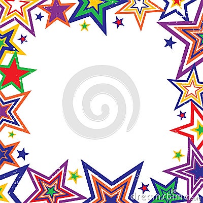 Rainbow Stars Border Vector Stock Image - Image: 5618281