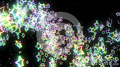 Rainbow Stars Falling. Sparkle Bright Star. Multicolor. Abstract ...