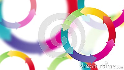 Rainbow Wheel of the Arrows Loop Animation Stock Video - Video of ...