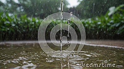Raindrop Impact On Puddle Stock Photo | CartoonDealer.com #323599843